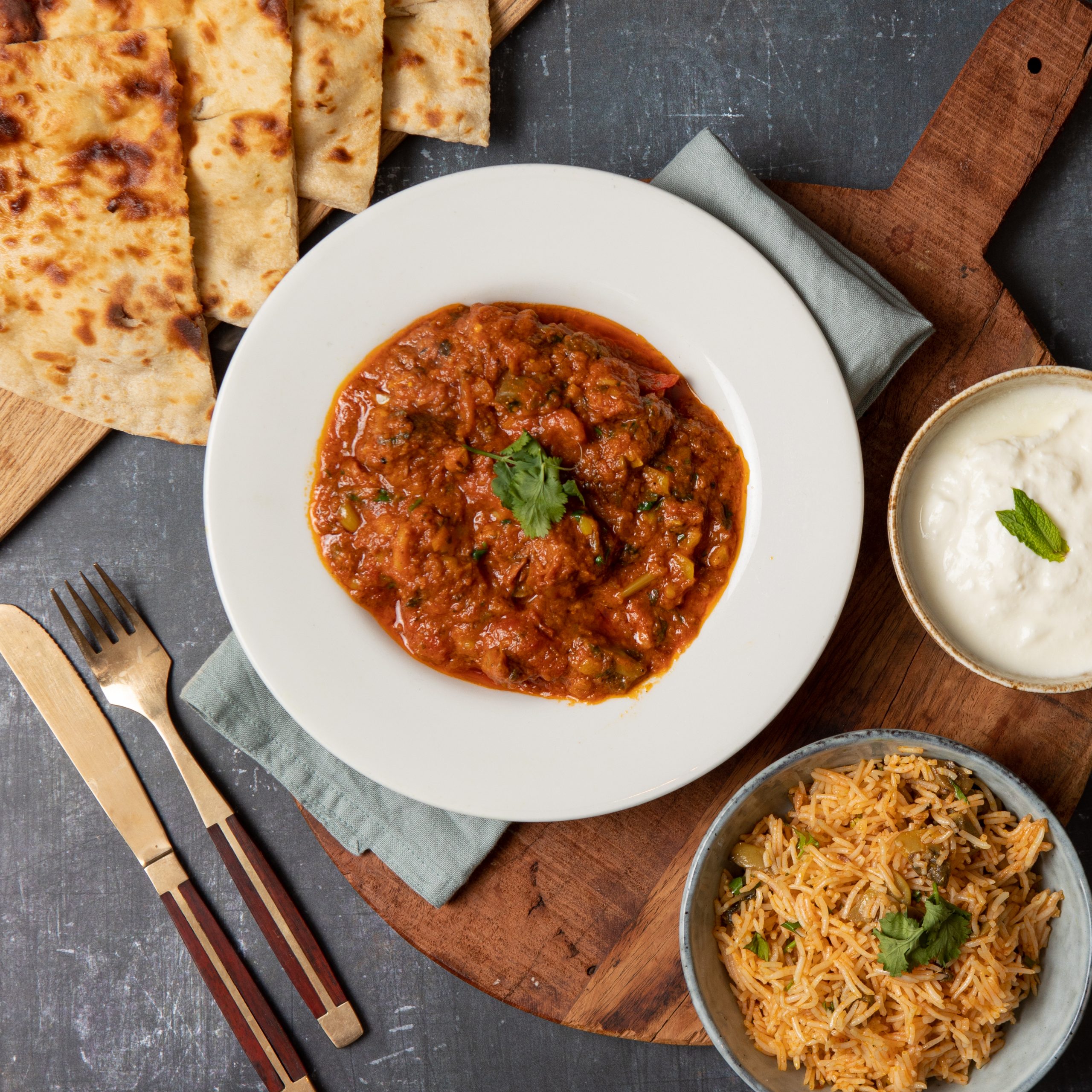 Garlic Lamb and Mushroom - Little Curry House